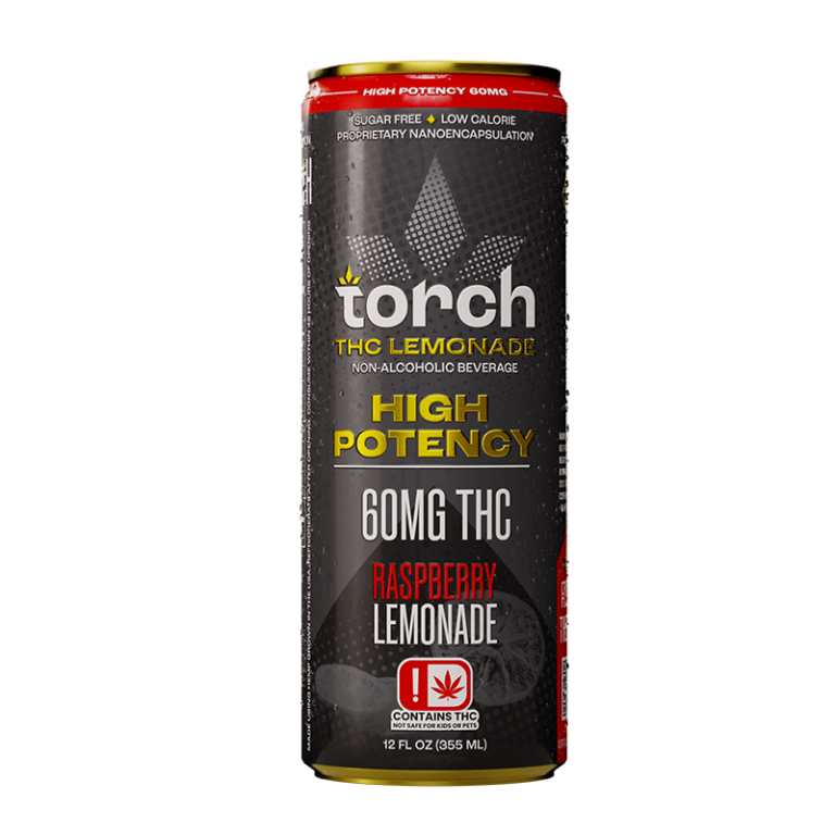 Raspberry Lemonade High Potency 60mg THC Seltzer (4 pack) - Torch ...