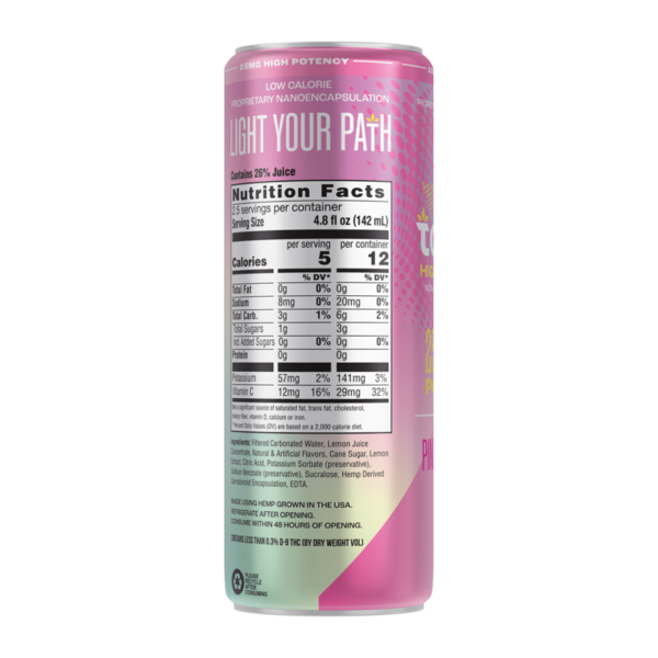 Buy Pink Lemonade 25mg THC Seltzer Online | Torch