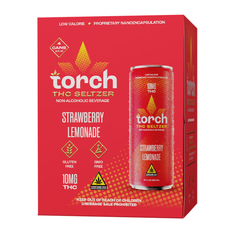 Strawberry Lemonade 10mg THC Seltzer (4 pack) - Torch Drinks - THC ...